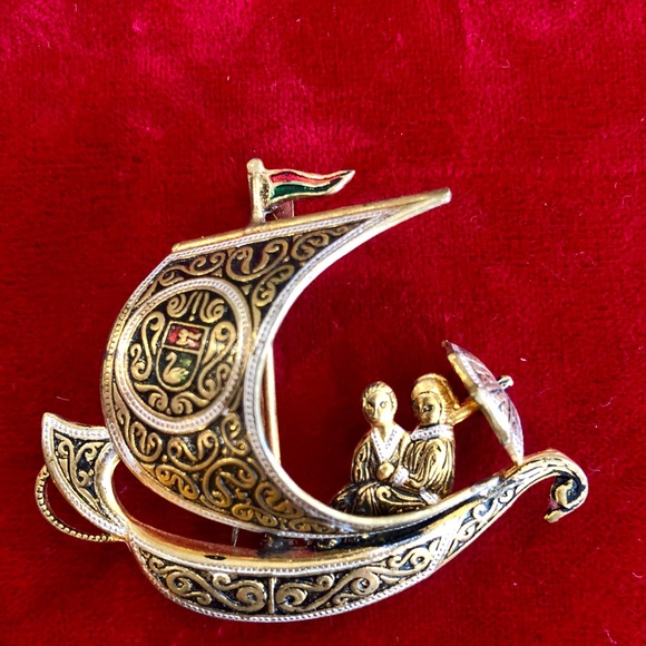 Jewelry | Vintage Boat Brooch From Spain | Poshmark